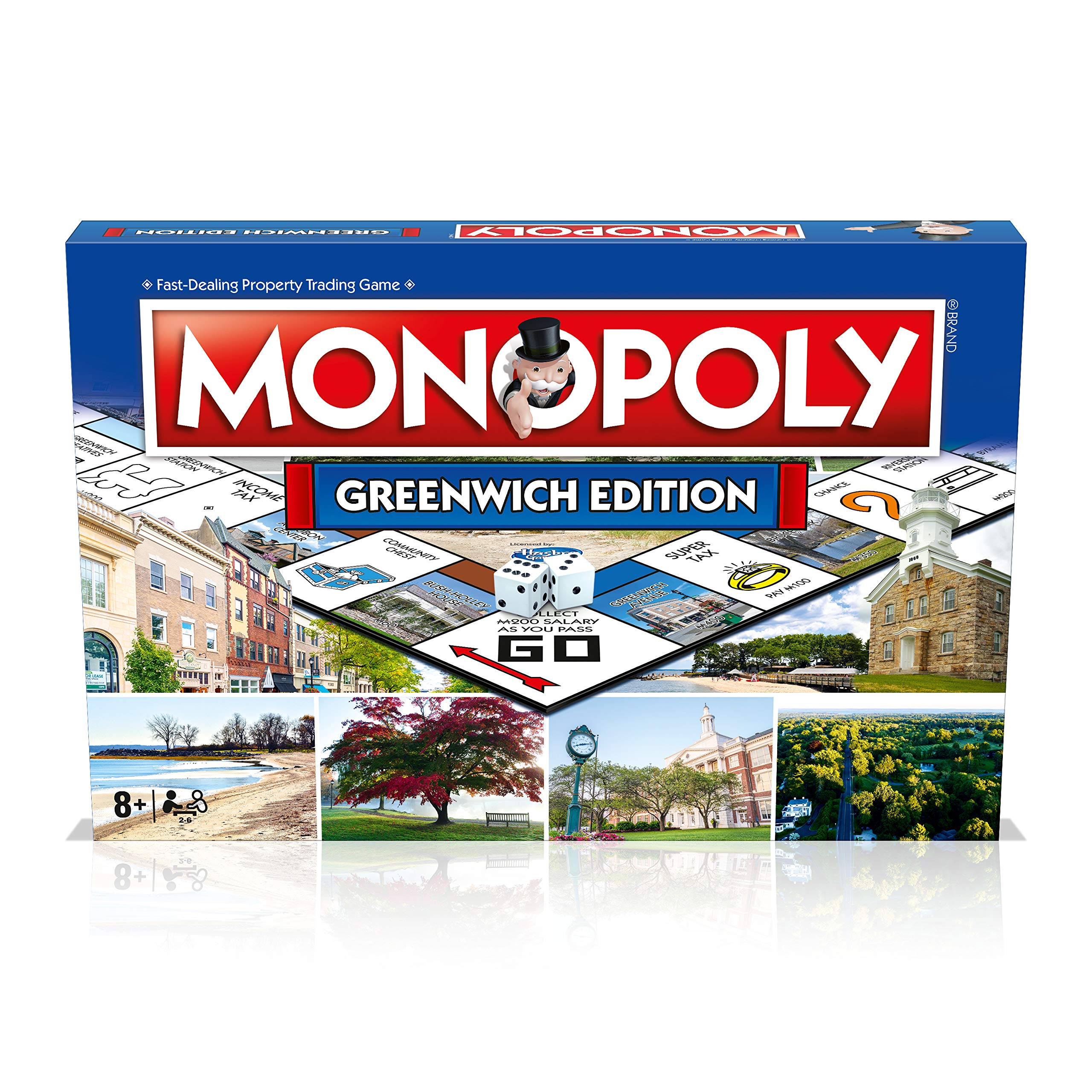 Monopoly Board Game Massachusetts Edition: 2-6 Players Family Board Games for Kids and Adults, Board Games for Kids 8 and up, for Kids and Adults, Ideal for Game Night