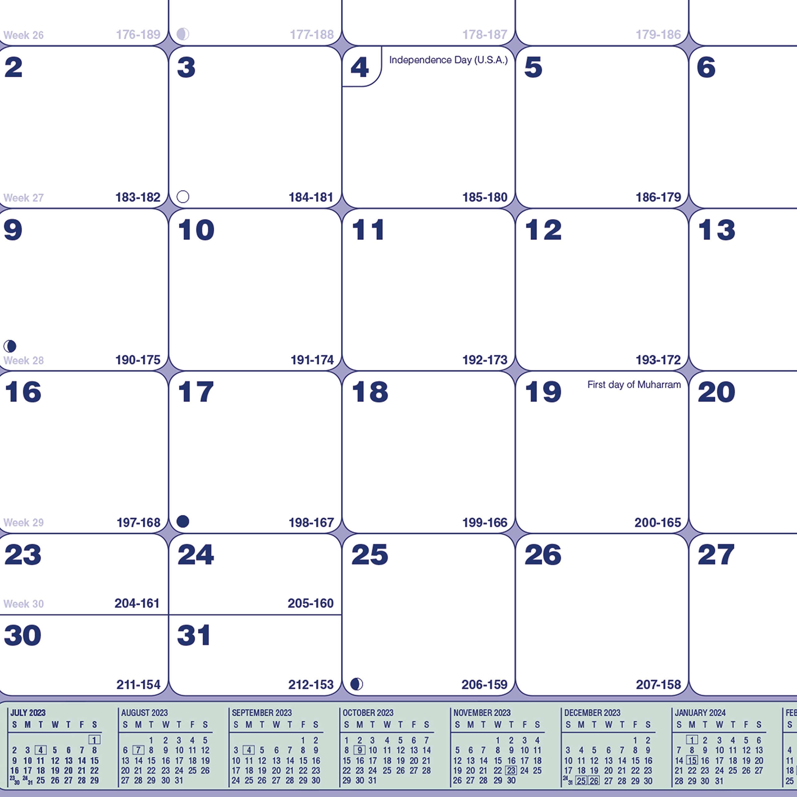 Brownline Academic Monthly Desk Pad Calendar, 13 Months, July 2023 to July 2024, 11" x 8.5" (CA181721-24)