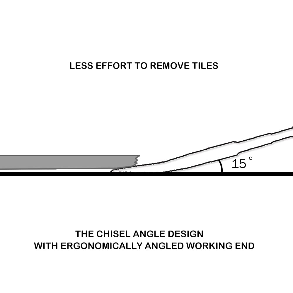 Monkey King Bar- SDS PLUS Bits 3-In Wide Cranked Angled Tile Removal Chisel&SDS Chisel Floor Scraper (10"x3")