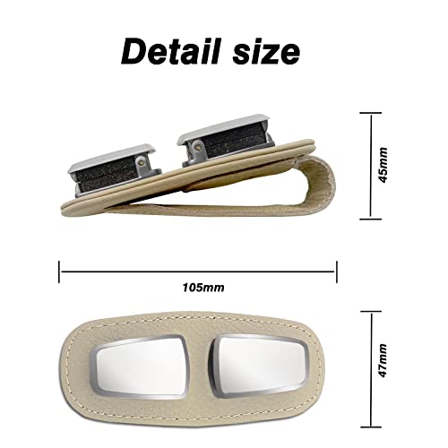 GOOTHX Sunglass Holder for Car, Sunglass Visor Clip, Car Interior Accessories,Universal Leather Sunglass Clip and Ticket Card Clip for Car