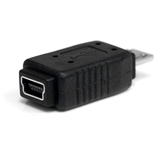 StarTech.com Micro USB to Mini USB 2.0 Adapter M/F - Micro to Mini USB Adapter - Mini USB Adapter - Micro USB to Mini USB (UUSBMUSBMF), Black