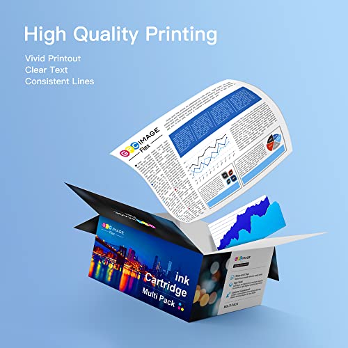 GPC ImageFlex Remanufactured 822XL 822 Epson Ink Cartridges Replacement for Epson 822xl Ink Cartridges Epson 822 XL T822XL to use with Pro WF-3820 WF-4820 WF-4830 WF-4833 Printer(4 Pack)