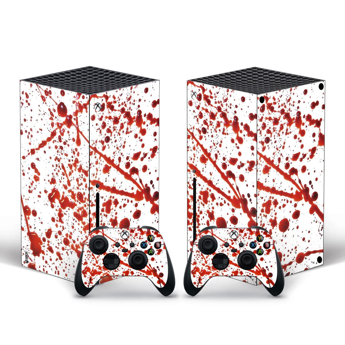 CENSTEEL Xbox SeriesxSkins Wrap Sticker with Two Free Wireless Controller Decals,Whole Body Protective Vinyl Skin Decal Cover for Microsoft Xbox SeriesxConsole-Blood