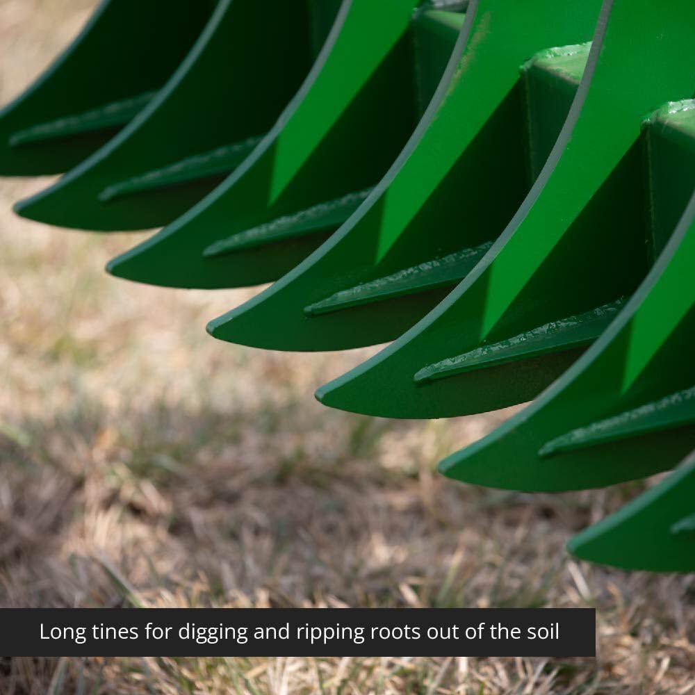 Titan Attachments 72" Root Grapple Rake Attachment Fits John Deere Loaders, Hook and Pin Connection