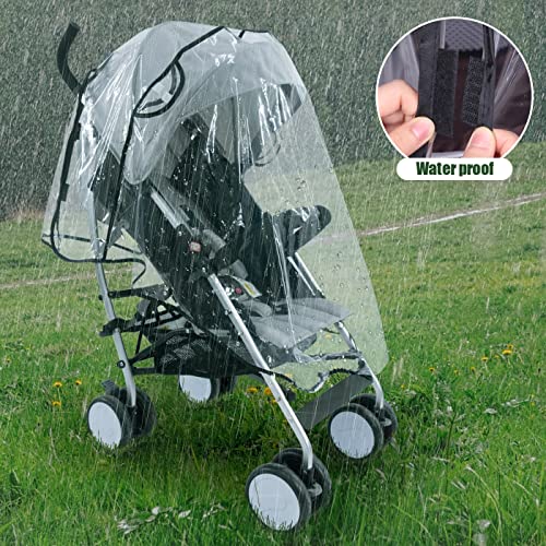 Cynebaby Universal Stroller Rain Cover, Waterproof Windproof Baby Travel Weather Shield for Rain Dust Snow Protection