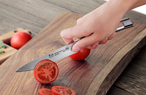 Cangshan N1 Series 59809 German Steel Forged Serrated Utility Knife, 5-Inch
