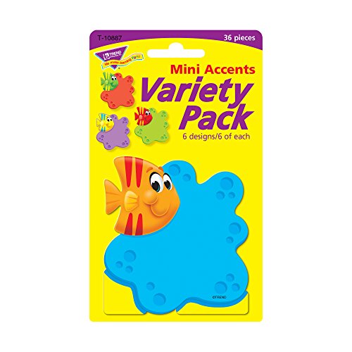 TREND ENTERPRISES, INC. Sea Buddies School Fish Mini Accents Variety Pack, 36 ct