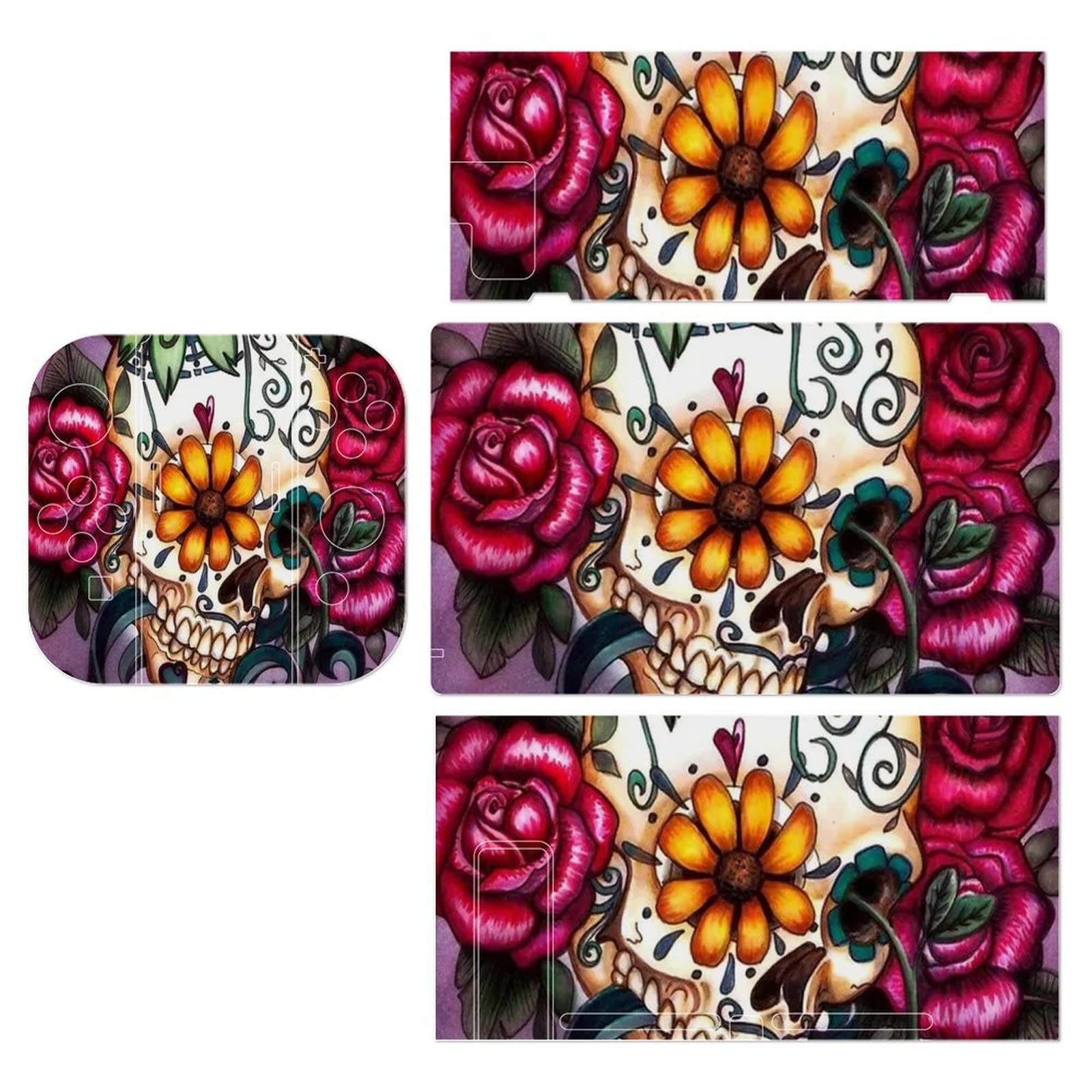 Sugar Skull Skin Protective Film Sticker Game Protector Full Wrap Compatible for Nintendo Switch for Switch