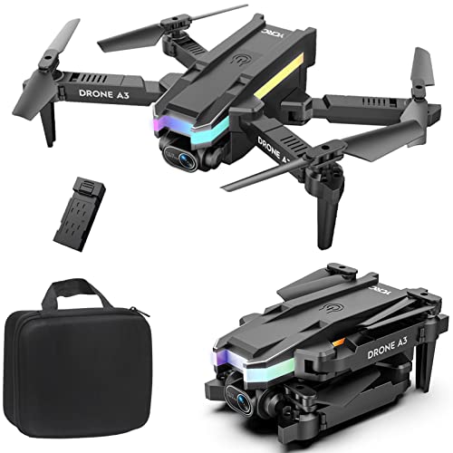 Mini Foldable Drone with Dual Fpv Camera 4k HD Remote Control Toys Gifts for Boys Girls with Altitude Hold Headless Mode One Key Start Drone