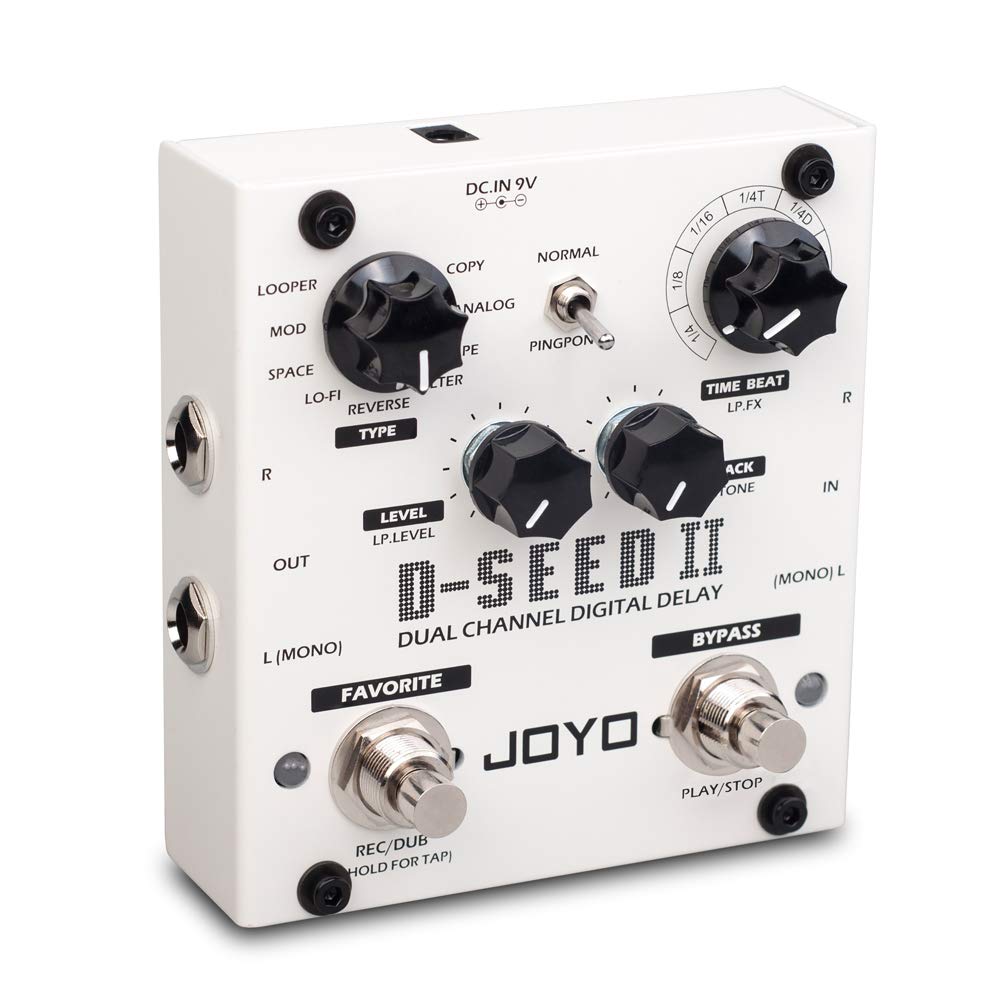 JOYO D-SEED-II Multi Stereo Delay Pedal Bundle with JP-06 Noise Blocker Pedal Power Supply