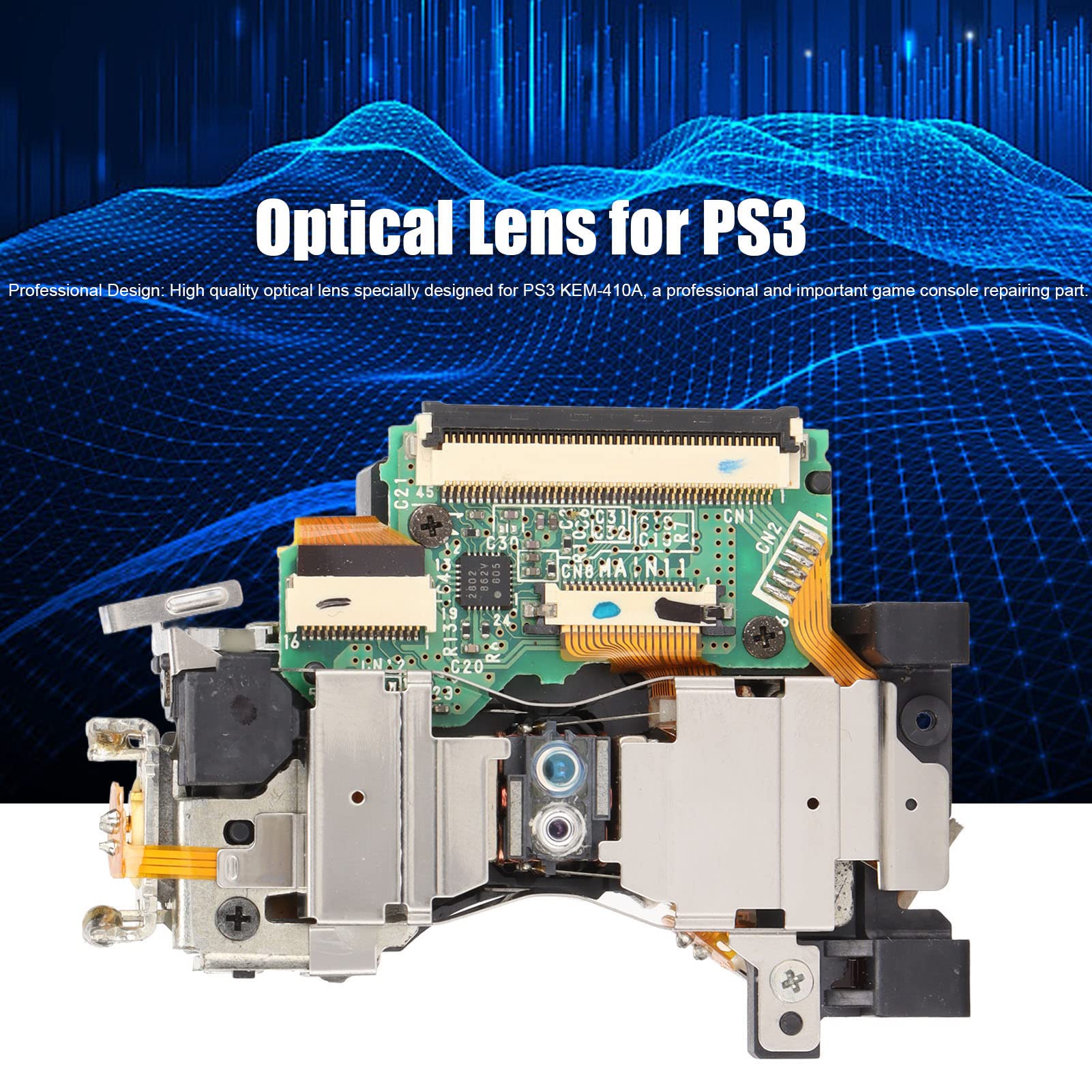 Zyyini Game Console Lens for PS3, Game Console Optical Lens Replacement,Easy to Use,Game Machine Repairing Lens Replace,for KEM‑410A
