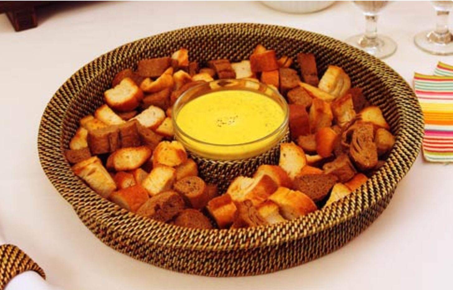 Calaisio, Large 16" Chip & Dip Serving Tray with Removable Glass Insert