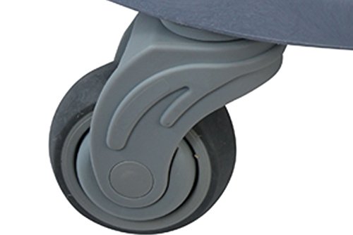 Janico 1041 Quiet Trash Can Dolly, Non Marking Casters, Round, 18"x18"x6", Grey