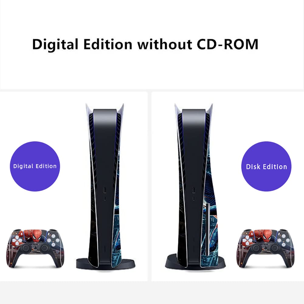 Stickers for PS5 Disc Version Console and Controller,Durable Scratch Resistant Bubble-Free Cover Skin for Playstation5 Disk Edition…