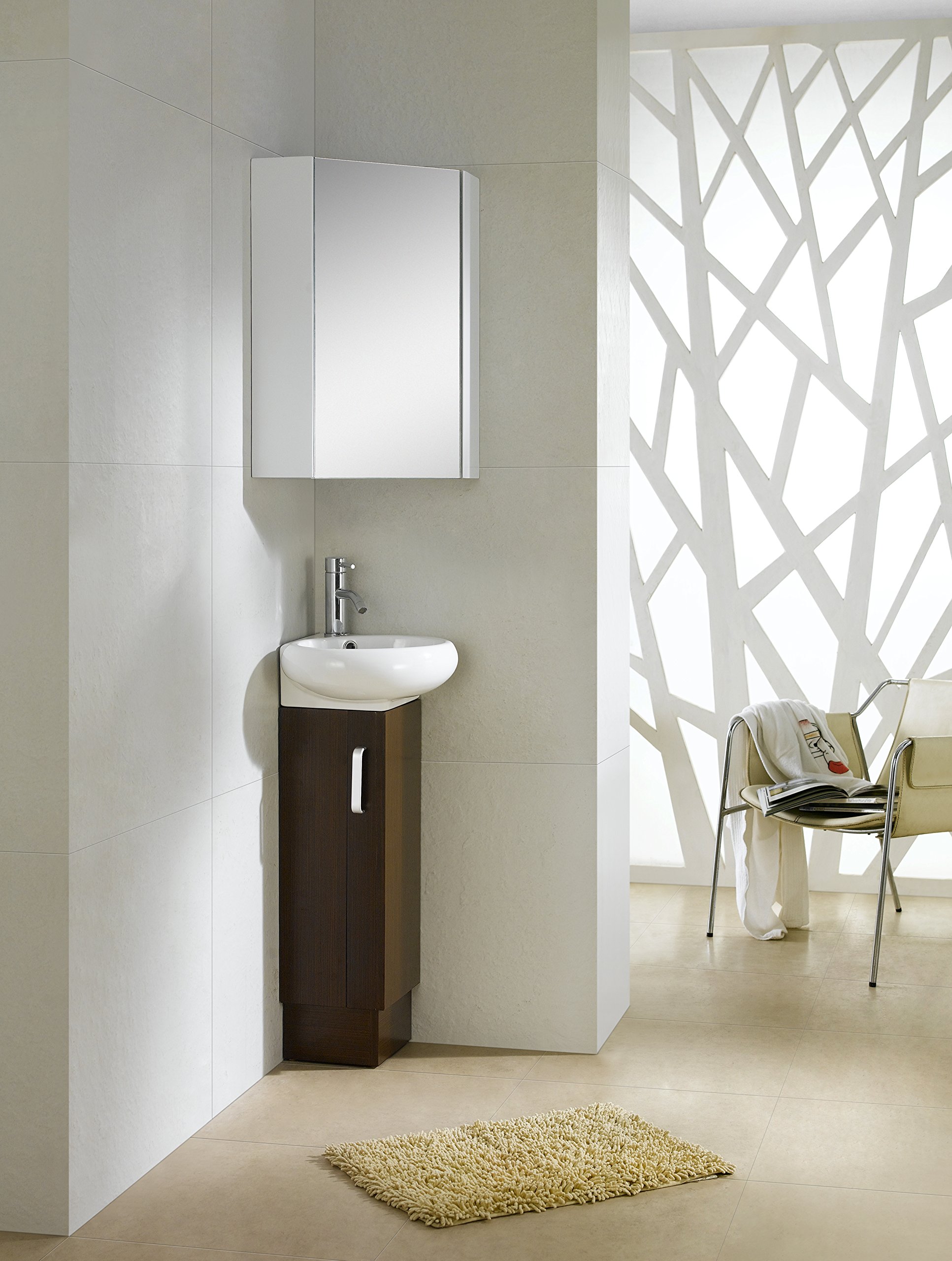 Fine Fixtures Milan Matte Vanity with Vitreous China Sink (Wenge)