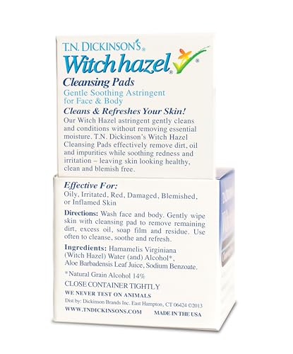 T.N. Dickinson's Witch Hazel Cleansing Pads, 60 Count
