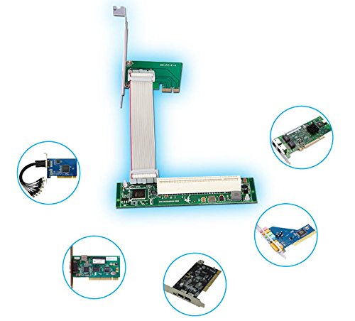 Sintech PCI-E Express 1X to PCI 32bits Adapter with 10CM Flex Cable