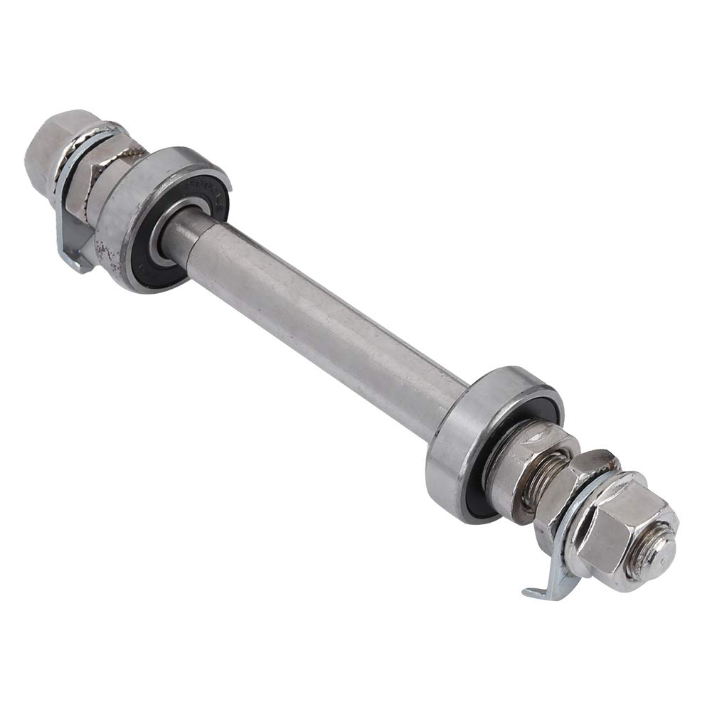 Bicycle Hub Axle Mountain Bike Paired Bearings Solid Axle Riding Equipment Bicycle Accessories,for Road Bikes and Mountain Bikes((Front) axle +6000 Bearing)