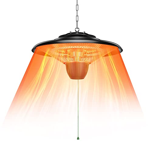 Danluke POWER 1500W Hanging Yard Heater,ceiling heater, courtyard electric heater, infrared heater, ceiling electric heater 3S Fast Heating, Great Room, Garage,Ceiling Mount