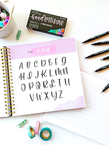 June & Lucy Calligraphy Kit for Beginners - Calligraphy Pen Set with Calligraphy Workbook