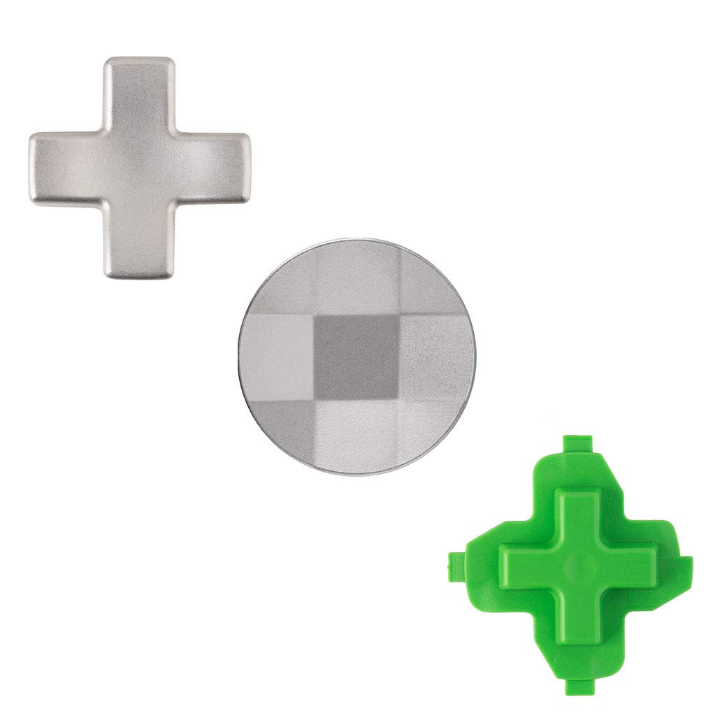 TOMSIN Replacement D-Pads for Xbox Elite Controller and Xbox One Controller, Magnetic Directional Pad Kits for Xbox Elite Controller Series 2 (Faceted and Standard) (Silver)