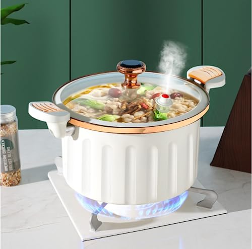 Non-stick Enamel Micro Pressure Cooker,2023 New 8L Multifunctional Time Saving Non Stick Stockpot,Pressure Cooker Soup Stew Pot Enamel Soup Pot for Kitchen (Blue)