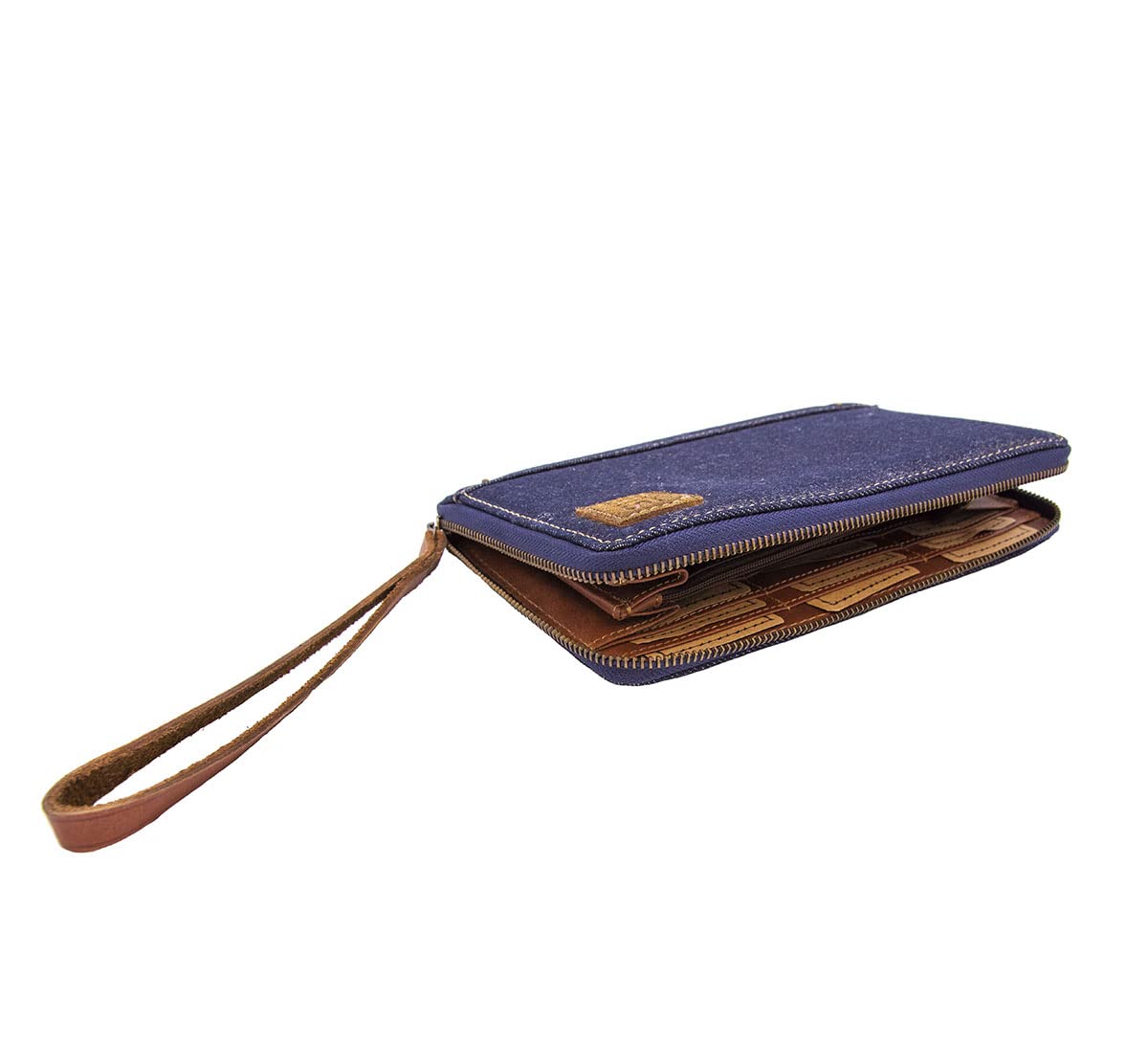 STS Ranchwear Women's Blue Bayou Collection Denim Zip Around BA Wallet Wristlet Clutch, One Size