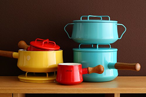 DANSK 833297 Koben Style Double Handed Pot, 7.1 inches (18 cm), 2.2 L., Induction Compatible, Turquoise/Teal, Oven Safe, Enameled