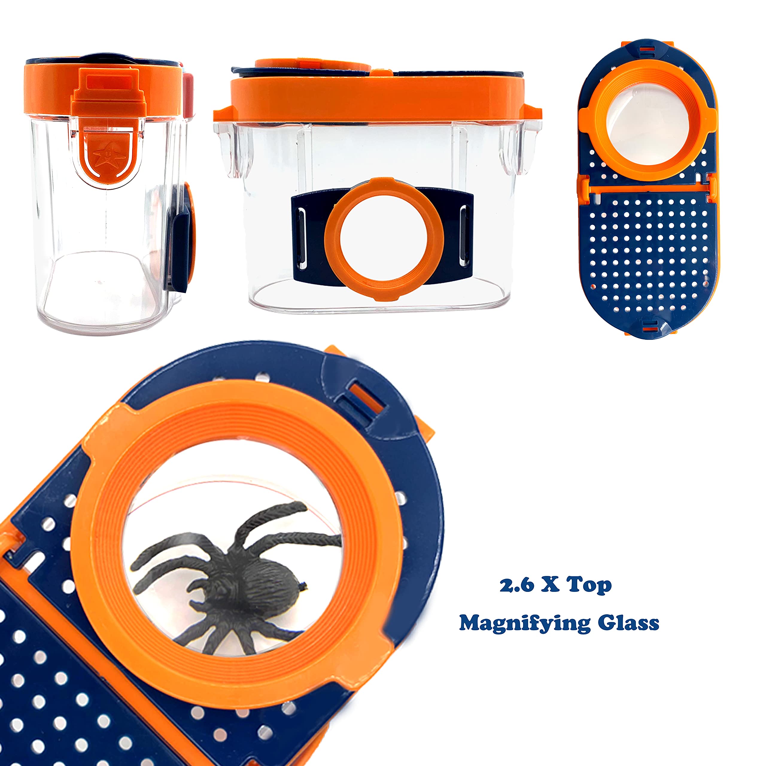 JTCJozz Bug Catcher Kit, Bug Collection Kit, Outdoor Nature Explorer Kit with Tweezers, Stickers, Science Educational Kit, Bug Observation Container for Boys and Girls