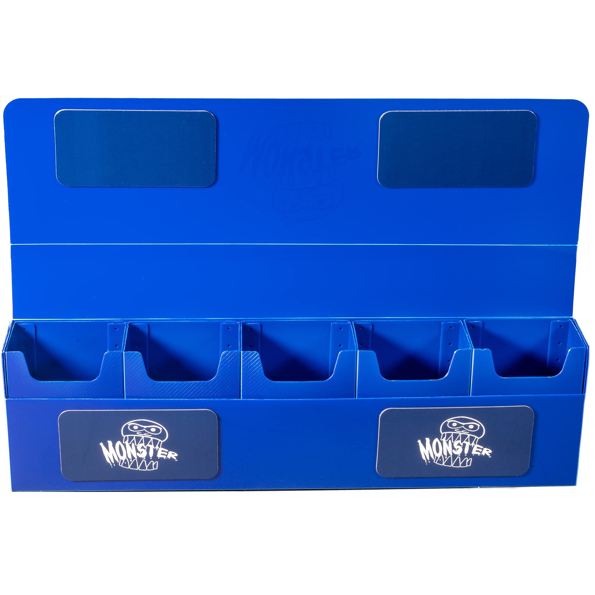 Monster Protectors Magnetic Five Deck Box - Black, Holds 375 Gaming TCGs, Self-locking Closure, Compatible w Standard & Smaller Size Gaming Trading Cards, Removable Construction, Gift