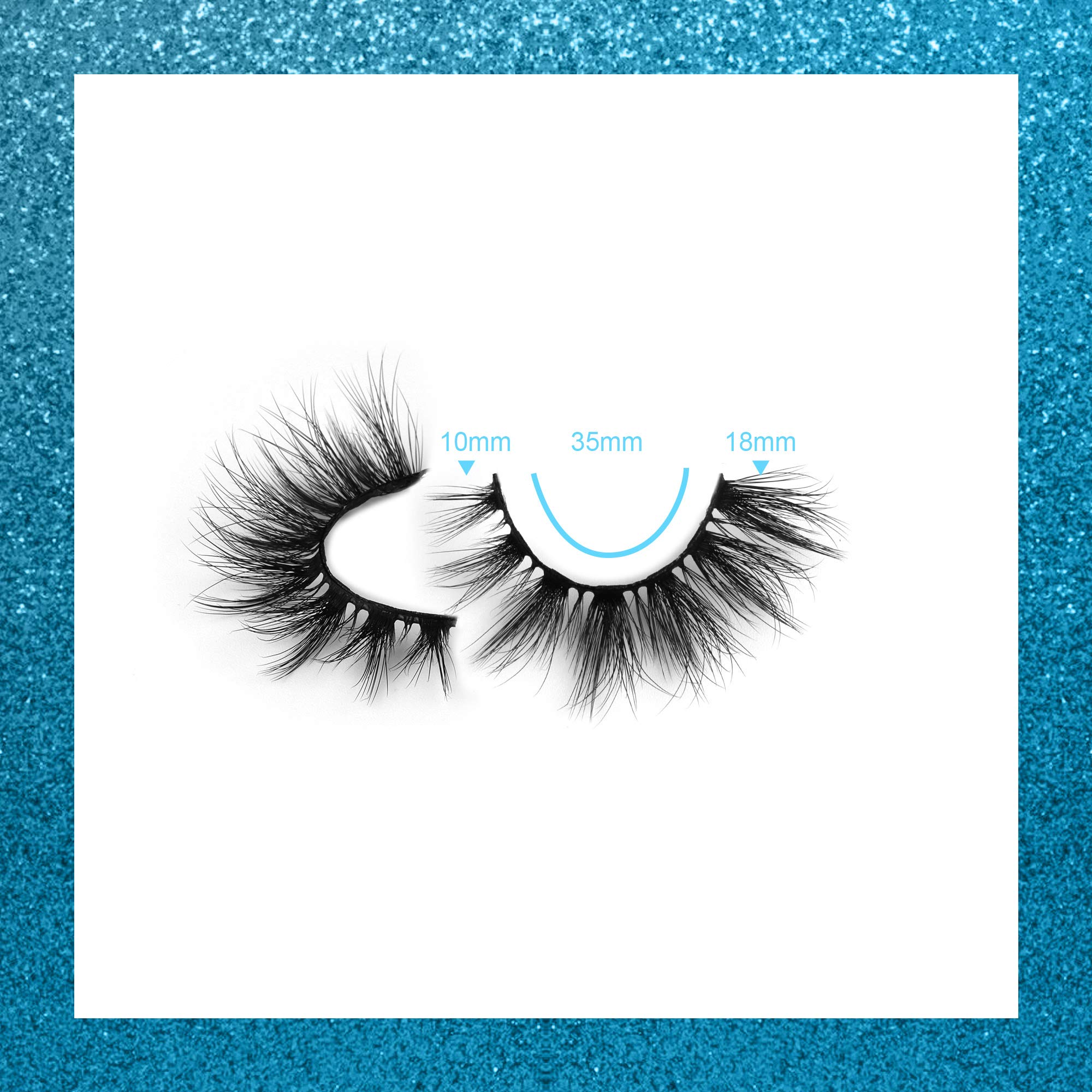 Cat Eye Lashes Pack Wispy 3D Faux Mink Lashes 18mm Fluffy False Eyelashes Soft Reusable Handmade Fake Eyelashes, 12 Pairs Pack by Pawotence
