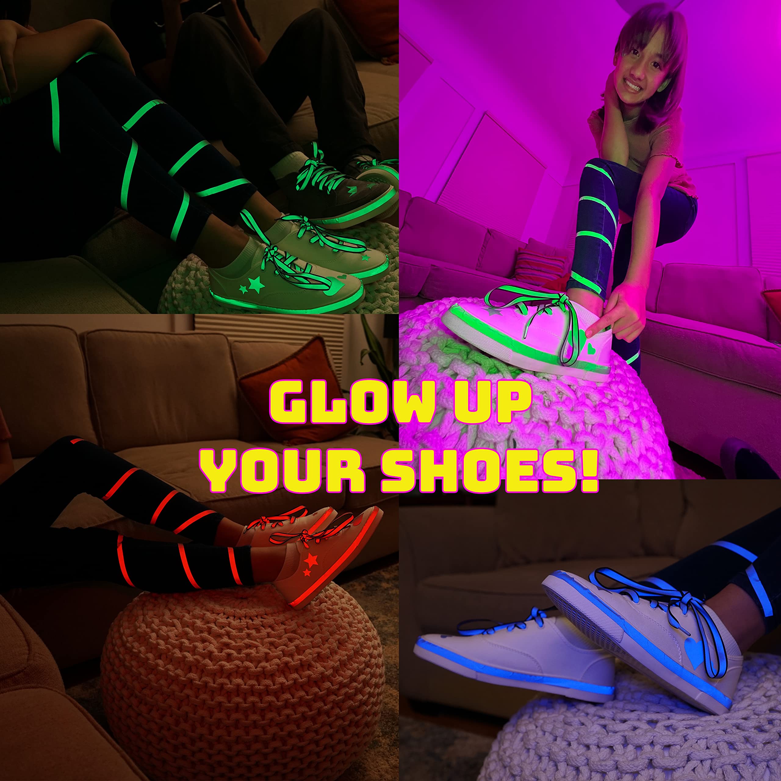 Sky Castle LetsGlow Studio - DIY Arts and Crafts Glow Kit, Includes 16 Color LED Light, Remote Control and Accessories - Craft Glowing Outfits to Make Videos with Friends! [Packaging May Vary]
