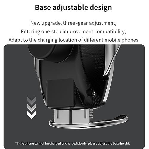 Car Phone Holder fit for BMW X1 X2 2022 2023, Air Vent Cell Phone Holder Cradle, Screen Navigation Protective Base Bracket Magnetic Wireless Charging Rack, Car Phone Mount Accessories (Black)
