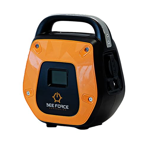 BEE FORCE New Portable Solar Generator and Power Bank 300Wh Battery Capacity, 600W Peak Power, 300W Continuous Power. Power Station for Camping Trips, Emergencies, CPAP Devices, Power Storage.