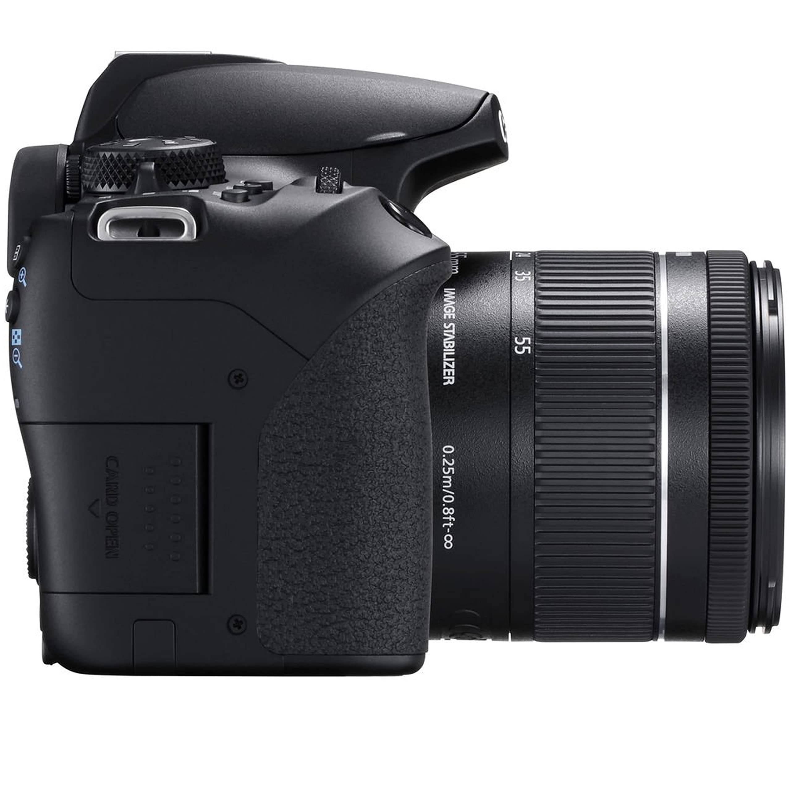 Canon EOS 850D DSLR Camera Bundle with 18-55 & 75-300mm STM Lens, Tripod, 64GB Memory Card, Battery, Carry Case, Filters, and Accessories