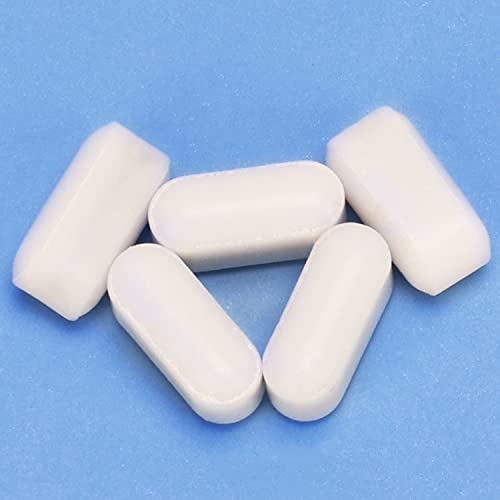 Labasics 5-Pack Stir Bar Set, 10 mm PTFE-Coated Magnetic Stirring Bars White Laboratory Stir Mixer for Stirrers, 5 PK