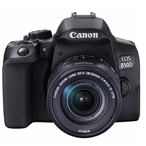 Canon EOS 850D/Rebel T8i Vlogger Kit:EF-S 18-55mm,EF 75-300mm & 420-800mm Lenses,128GB Memory,Tripod,3 Piece Filter Kit,Gadget Bag,Remote Shutter,USB Card Reader,Cleaning Kit & Software Package