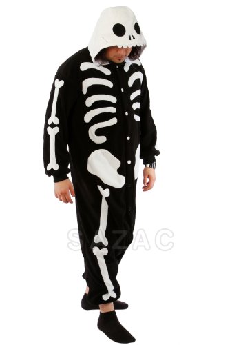 SAZAC Skeleton Kigurumi - Onesie Jumpsuit Halloween Costume