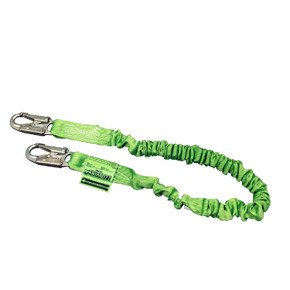Honeywell ANSI Z359-2007 Compliant Two-Legged, 6' Stretchable Web Lanyard w/3 Locking snap Hooks & ''O'' Ring Extension 232MO-Z7/6FTGN