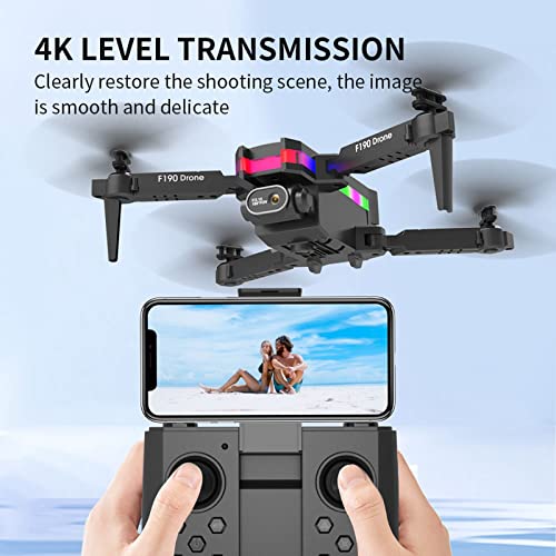 Mini Drone with Dual 4K HD Camera for Adults Kids Beginner, Foldable Mini Pocket Drone 2.4G WiFi FPV Live Video Hold Headless Mode RC Quadcopter Drone Gifts for Boys Girls