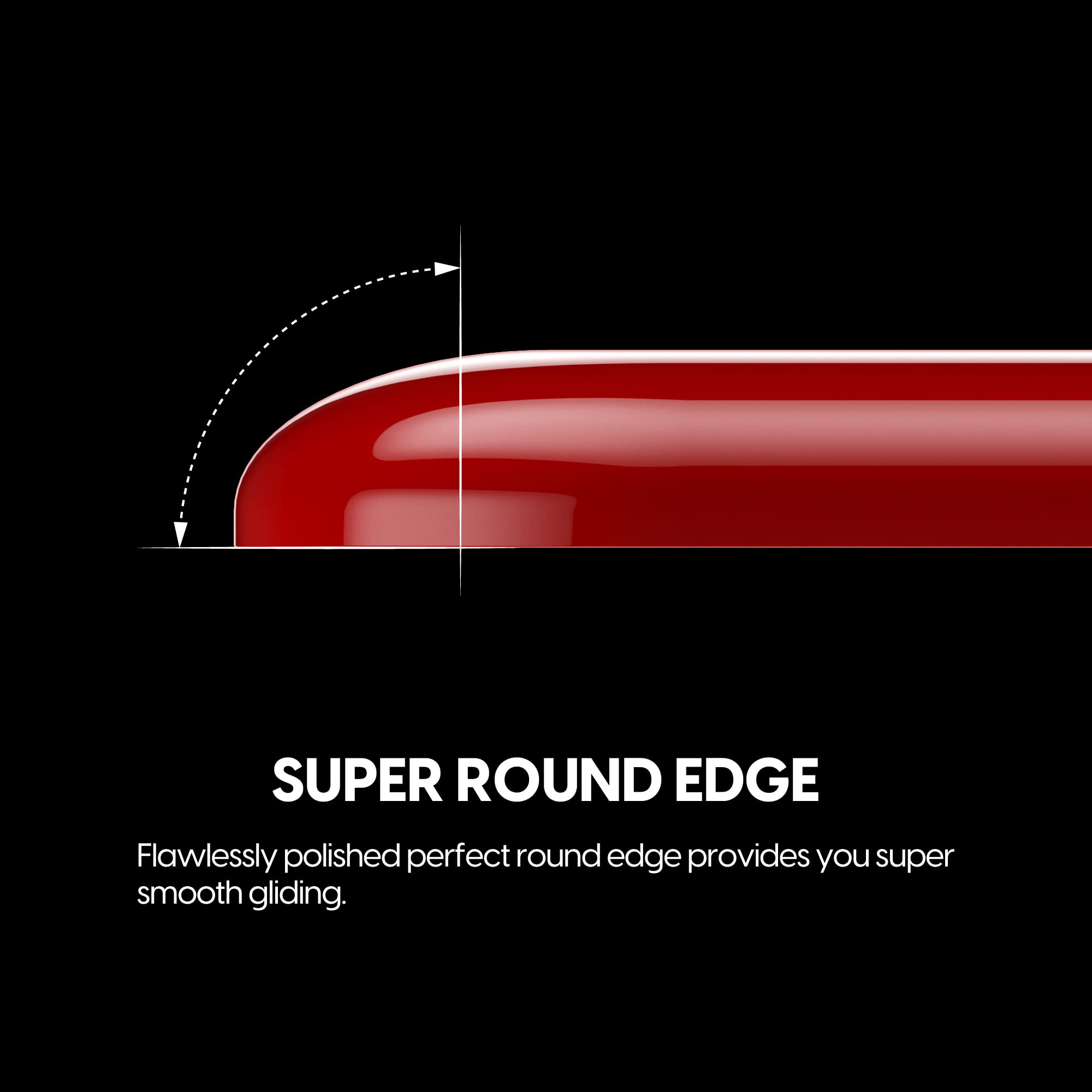Superglide - Fastest and Smoothest Mouse Feet/Skates Made with Ultra Strong Flawless Glass Super Fast Smooth and Durable Sole for Logitech GPro Wireless [RED] - FE Limited Edition