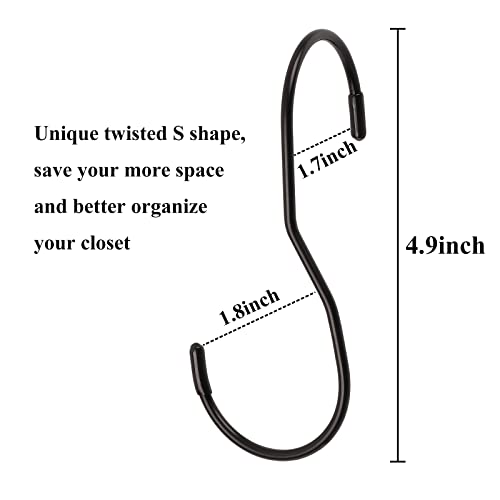 Purse Hangers 16 Pack Bag Hooks, Twist Shape Purse Hooks for Closet, Large Size Closet Rod Hooks for Hanging Purses, Handbags, Bags, Belts, Scarves, Hats, Pans and Pots
