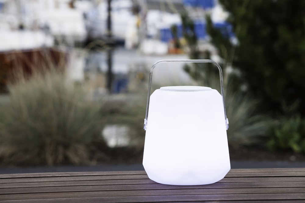 Mooni Diamond Speaker Lantern - Indoor/Outdoor Wireless Bluetooth Speaker and 7 Color LED Lantern with 5 Light Modes (31972)