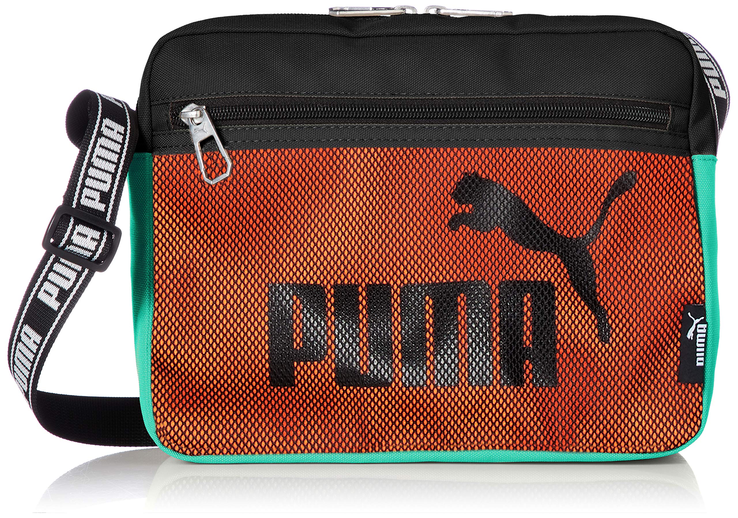 Puma J20054 Vogel Horizontal Mini Shoulder Bag, Orange Turquoise