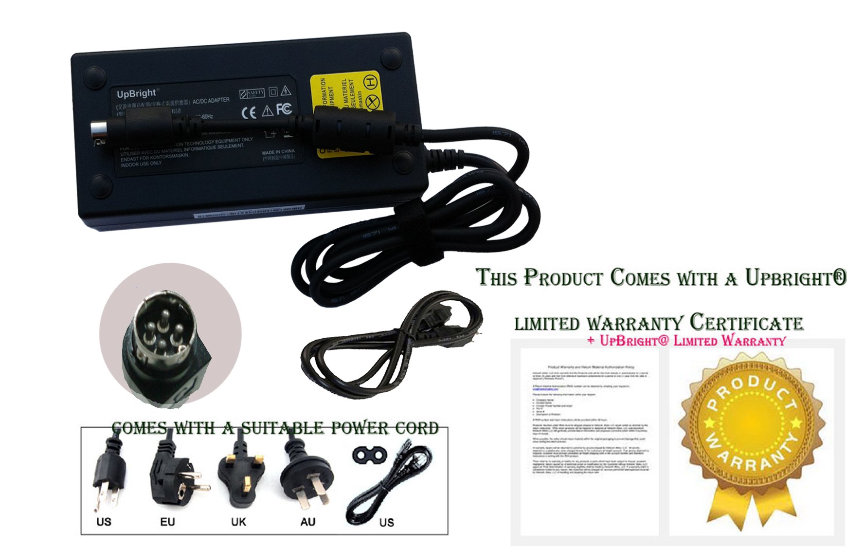UpBright 4-Pin 48V AC/DC Adapter Compatible with Linksys Cisco Systems SG300-10P SG300-10PP SG300PP Small Business SRW2008P-K9-NA Gigabit PoE Managed Switch 48VDC 48-54V Power Supply Battery Charger