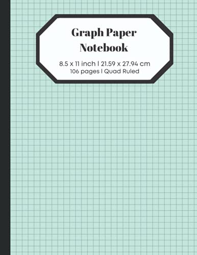 Graph Paper Notebook 8.5 x 11: Gridded Notebook with Graphing Paper for Math and Engineering Students and Teachers (Gifts for Math Lovers)