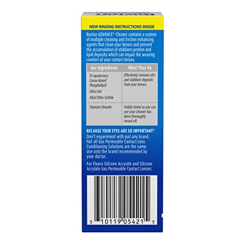 Boston Cleaner for Rigid Gas Permeable Contact Lenses, Advance Formula, 1-Ounce Bottles (Pack of 2)
