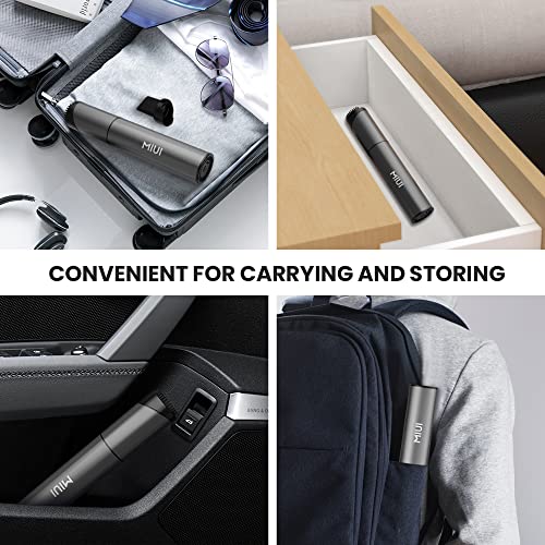 MIUI Handheld Vacuum Cordless - Car Vacuums Rechargeable, Mini Vaccum Cleaner, Lightweight & Powerful Suction - Easy to Clean Desktop and Small Spaces, Hand Held Vacuum Wireless (Silver)