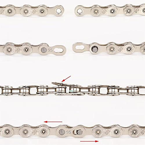 Chain Connector 2 Pieces Portable Quick Link Connector Mountain Bike Road Bike Parts (Color : Single Speed Silver)