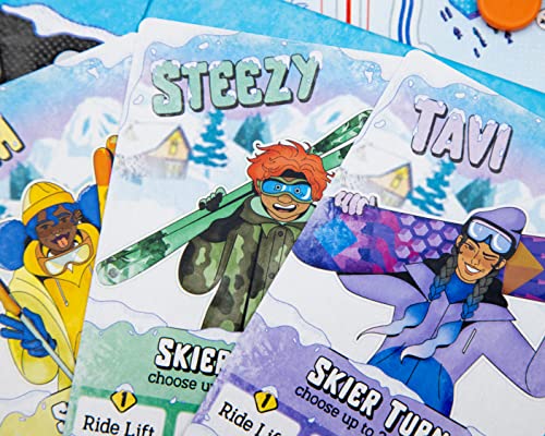 Skull Canyon Ski Fest Board Game - Race Down the Slopes and Conquer the Mountain! Strategy Game for Kids and Adults, Ages 14+, 2-4 Players, 45-90 MInute Playtime, Made by Pandasaurus Games